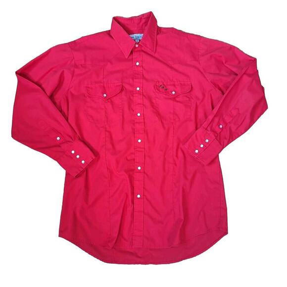 Diamond Ranchwear | Shirts | Vintage Diamond Ranchwear Red Pearl Snap ...